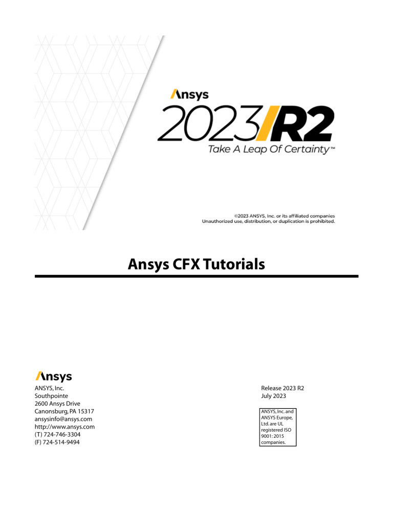 Ansys CFX Tutorials: Static Mixer Simulation