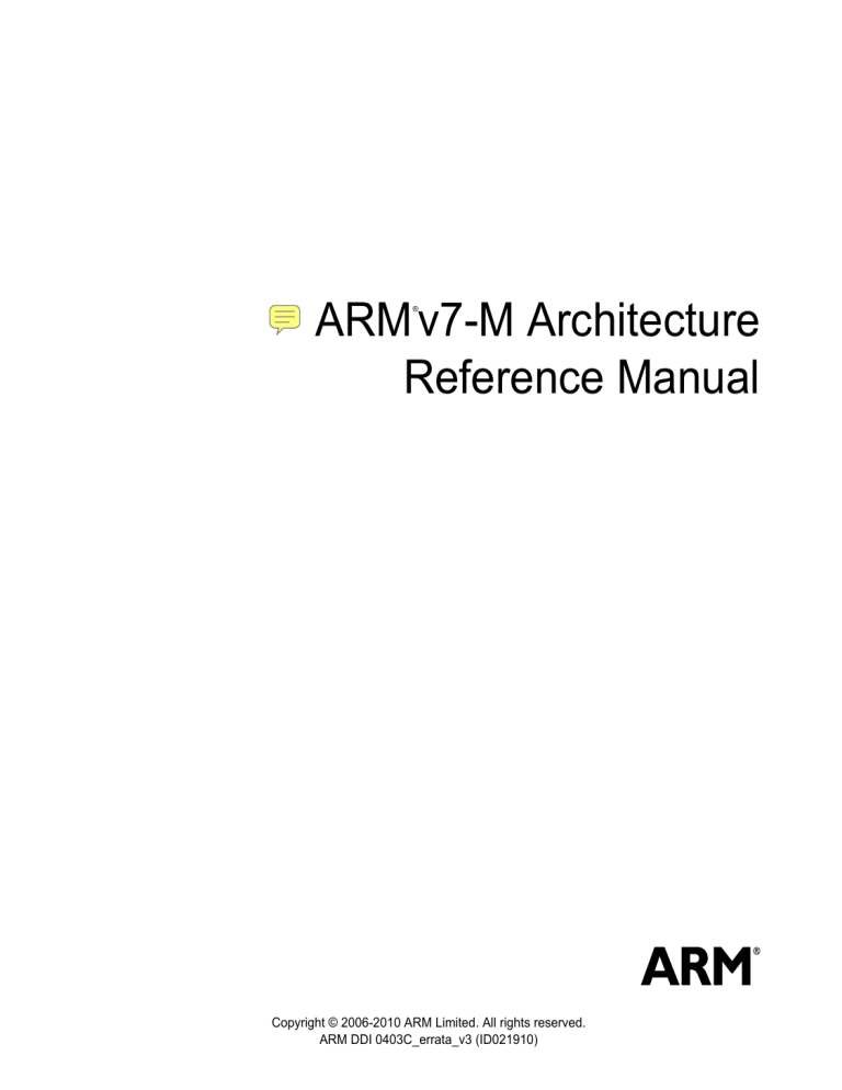 ARM v7-M Architecture Reference Manual