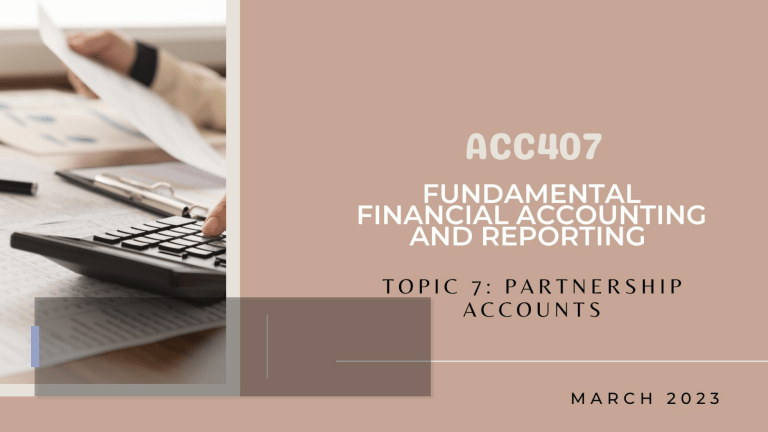 Partnership Accounting: Formation, Governance, & Financials