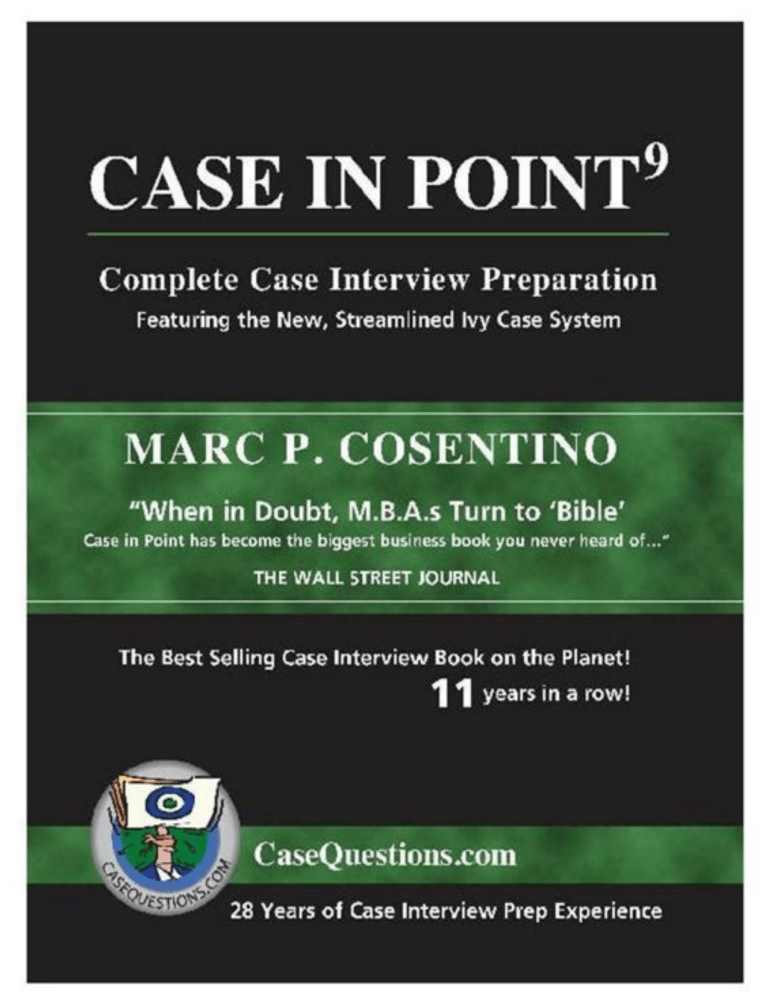 Case Interview Prep: Ivy Case System & Practice Cases