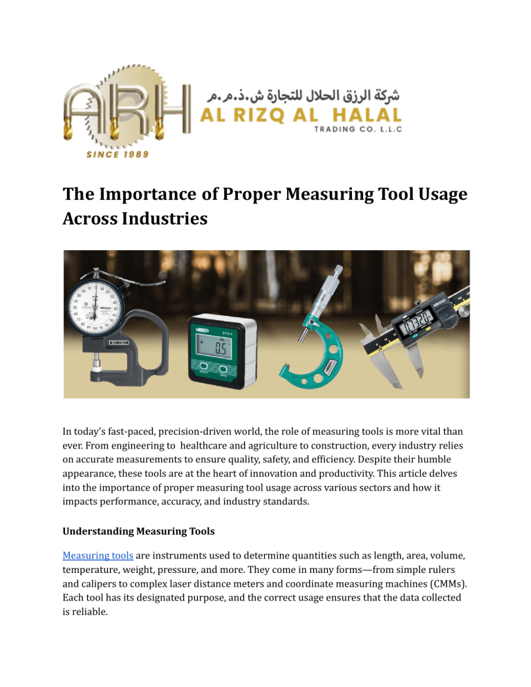 Measuring Tool Usage: Importance Across Industries