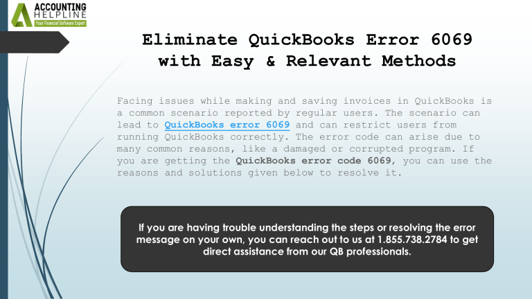 Fix QuickBooks Error 6069: Easy Solutions & Methods