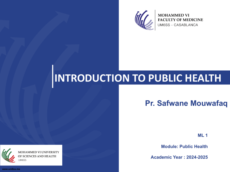Introduction to Public Health: Key Concepts & Definitions