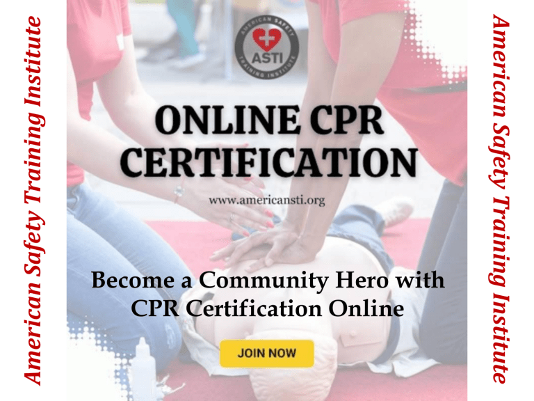 CPR Certification Online: Be a Community Hero