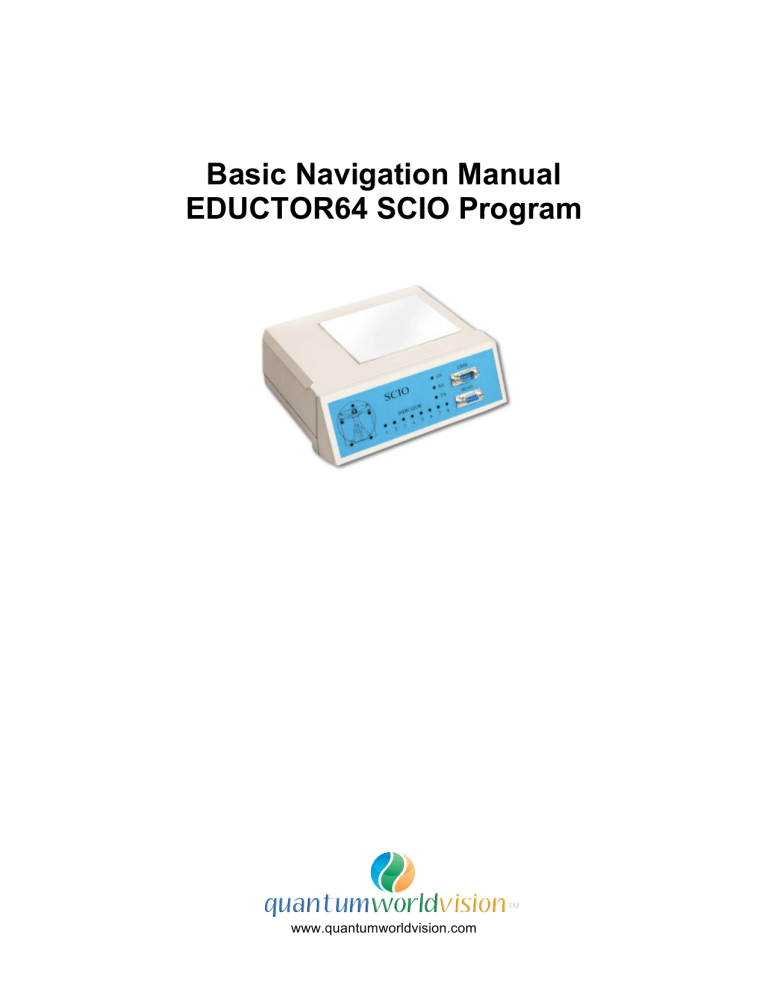 EDUCTOR64 SCIO Program Navigation Manual