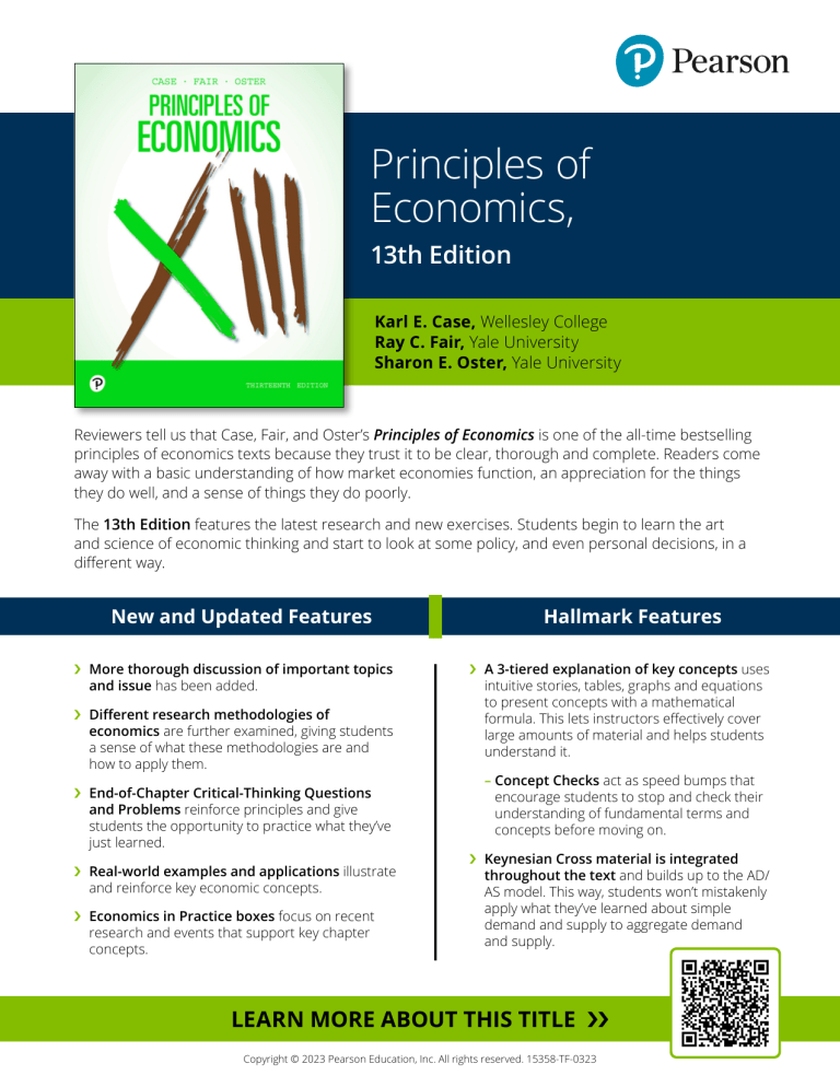 Principles of Economics, 13th Edition Textbook