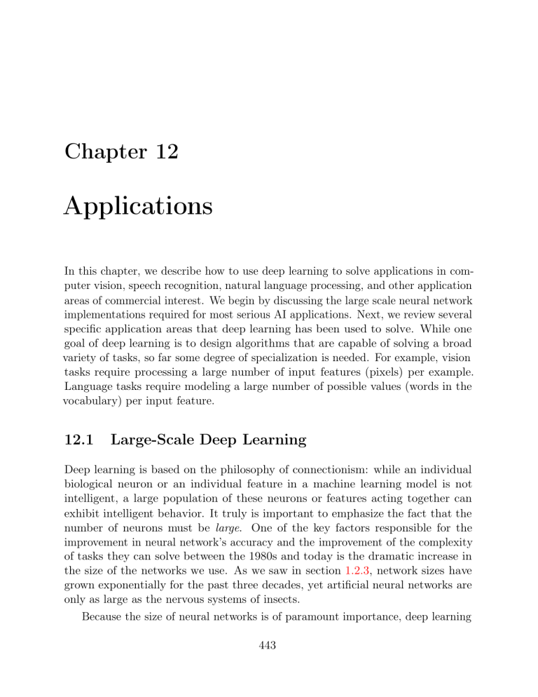 Deep Learning Applications & Large-Scale Implementations