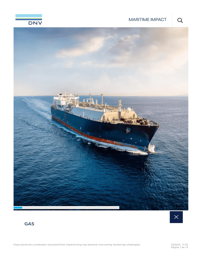 LNG Bunkering: Demand, Challenges & Safety | DNV Report