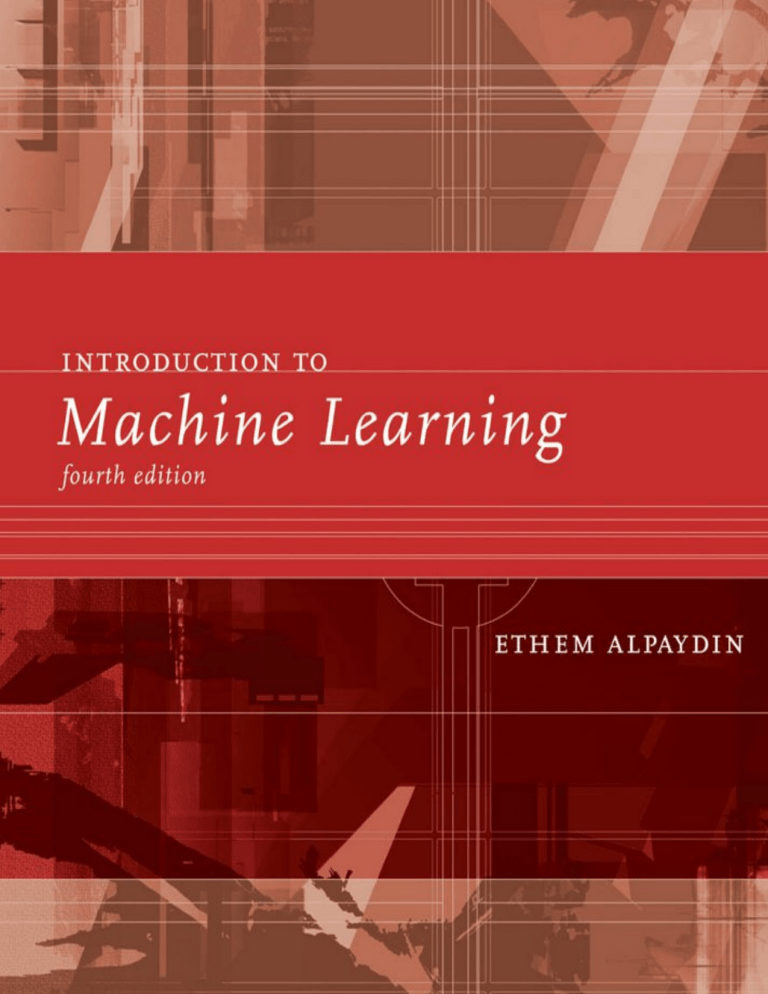 Introduction to Machine Learning Textbook