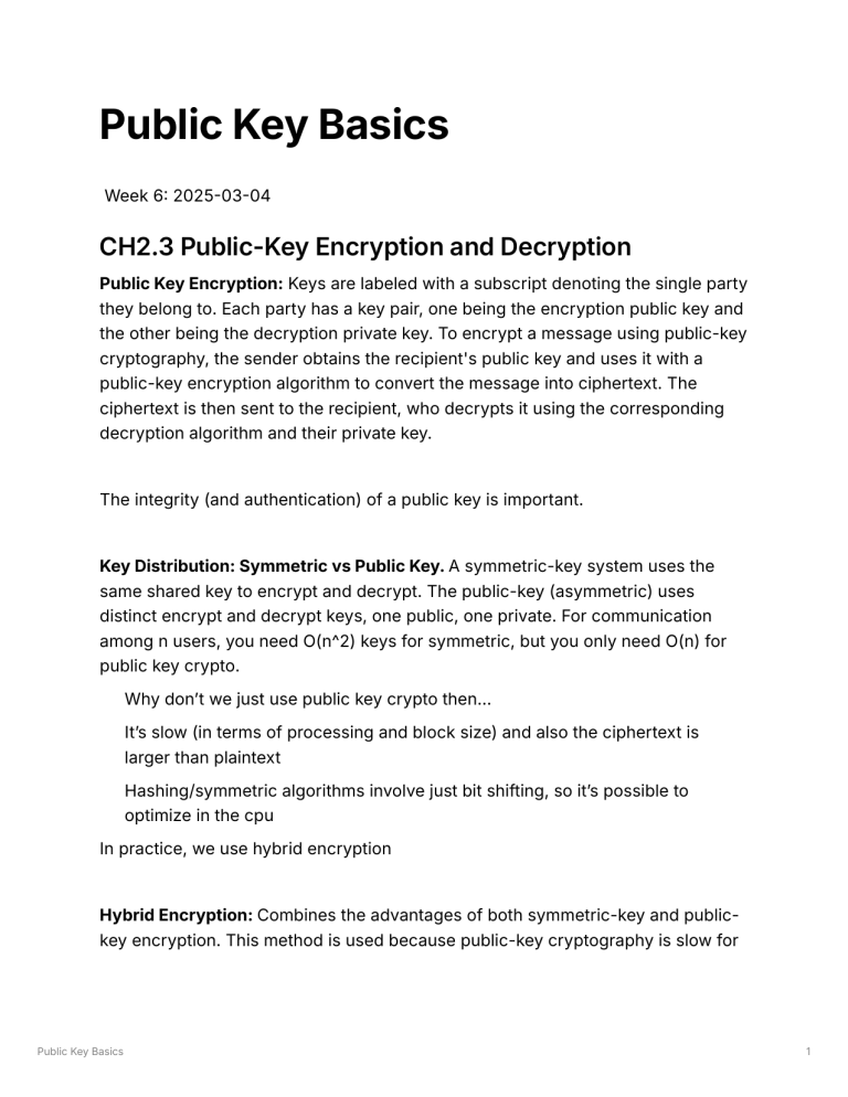 Public Key Cryptography Basics: Encryption & Key Distribution