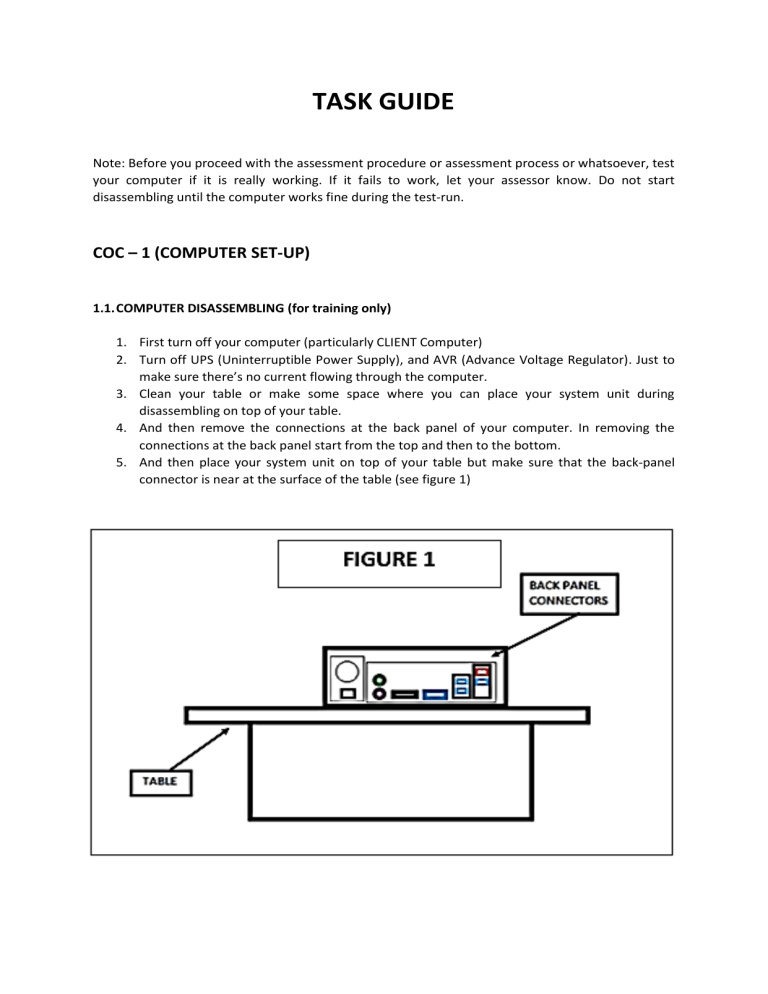 Computer Setup & Configuration Task Guide