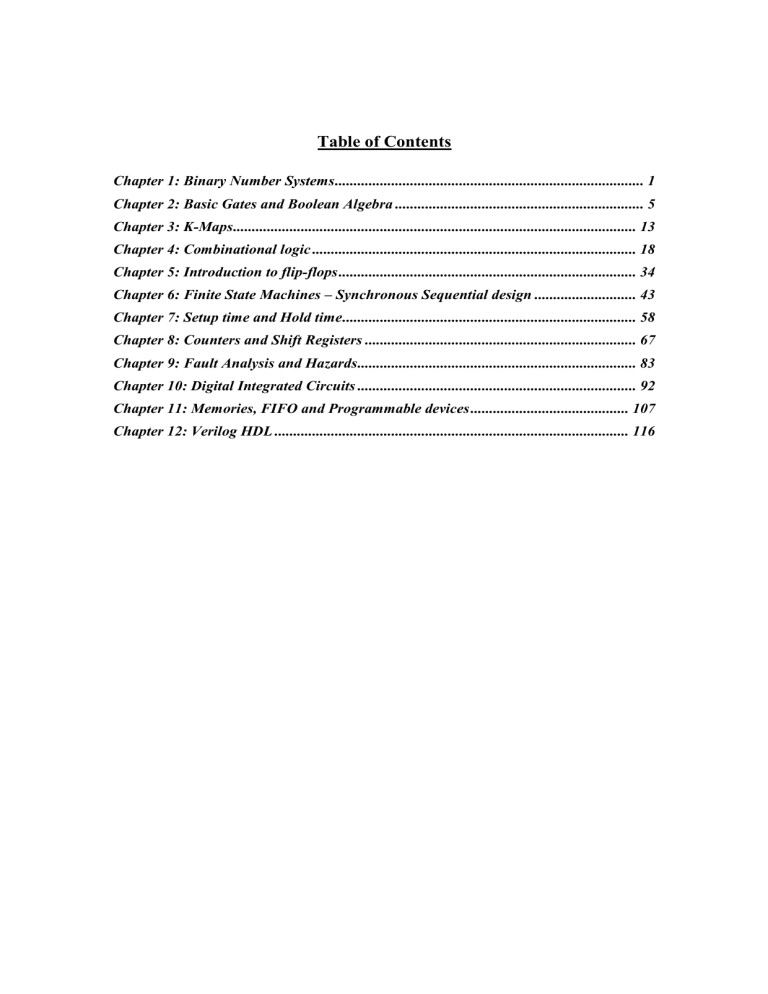 Digital Logic Design: Lecture Notes