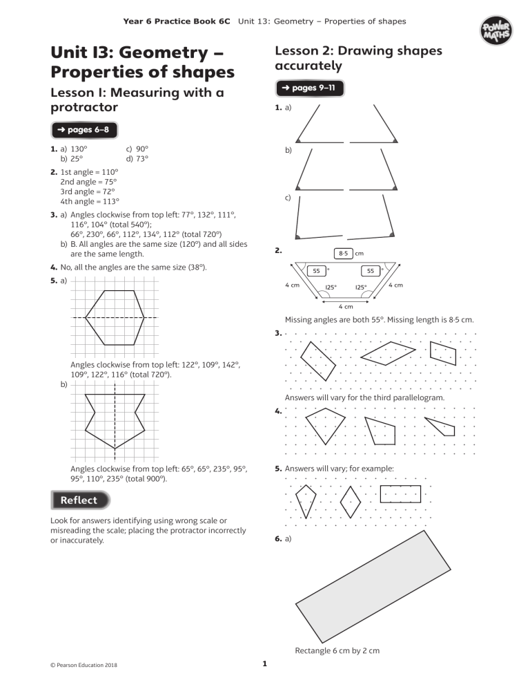 Year 6 Geometry: Properties of Shapes Practice