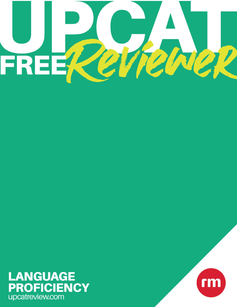 UPCAT Reviewer - Review Masters - Language Proficiency Ksxfg21