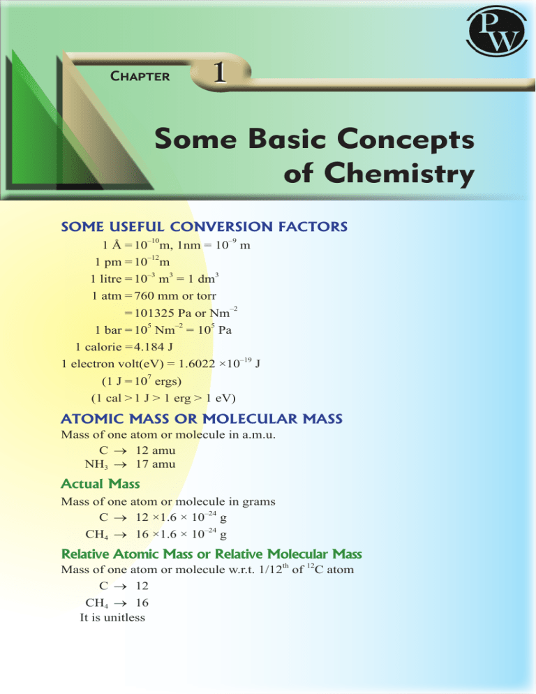 Basic Chemistry Concepts: Handbook for Students