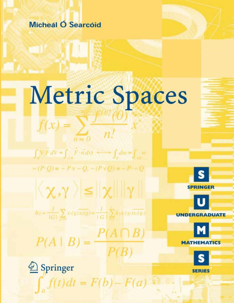 Metric Spaces Textbook