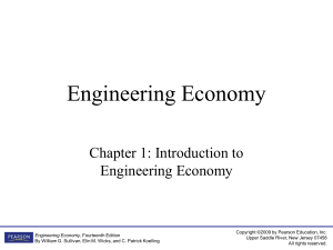 Engineering Economy Chapter 1: Introduction