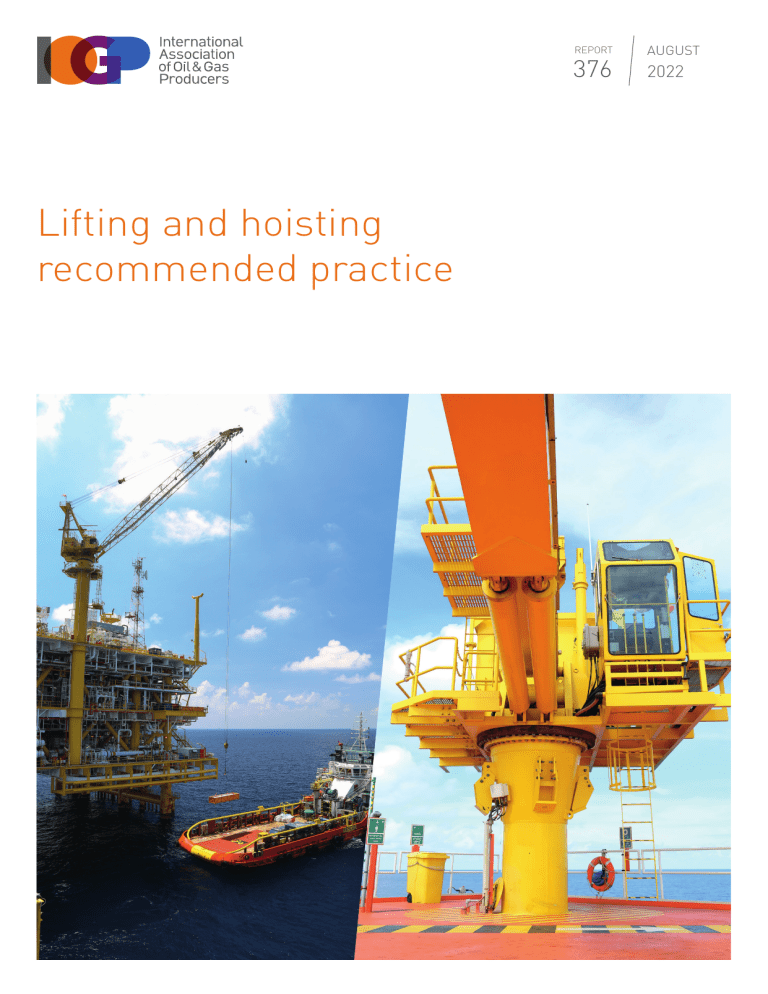 Lifting & Hoisting Recommended Practice - IOGP