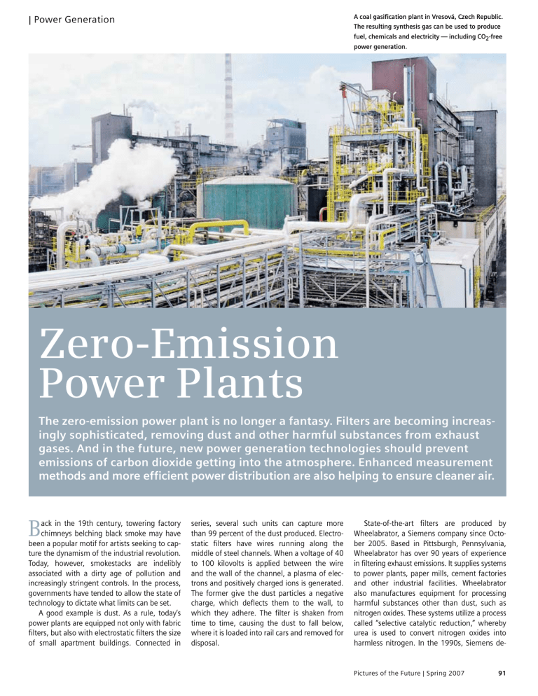 Zero-Emission Power Plants: Technology & Innovation
