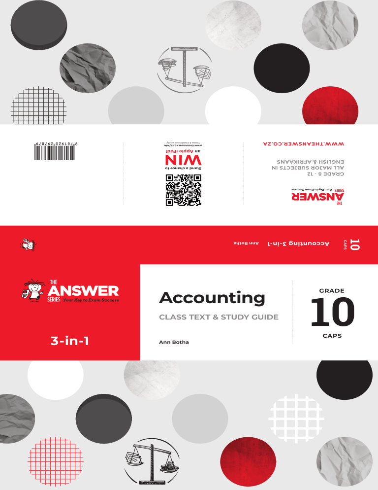 Grade 10 Accounting Textbook & Study Guide