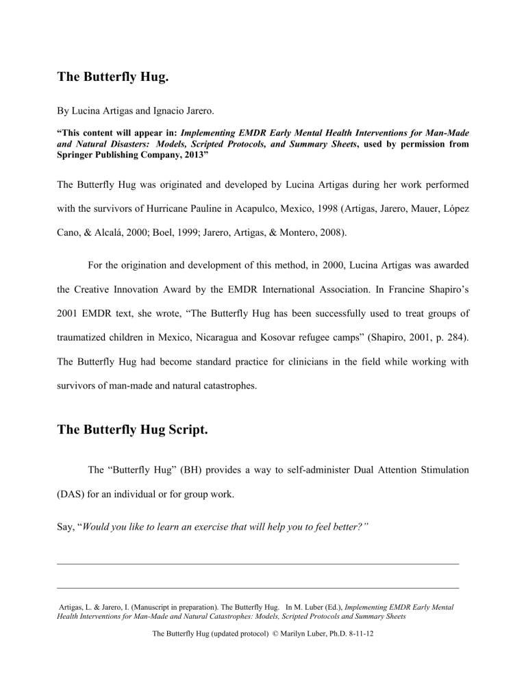 Butterfly Hug Protocol: EMDR Technique for Trauma Relief