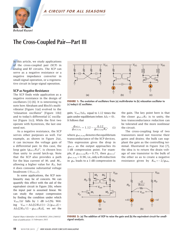 Cross-Coupled Pair Applications in Analog & RF Circuits