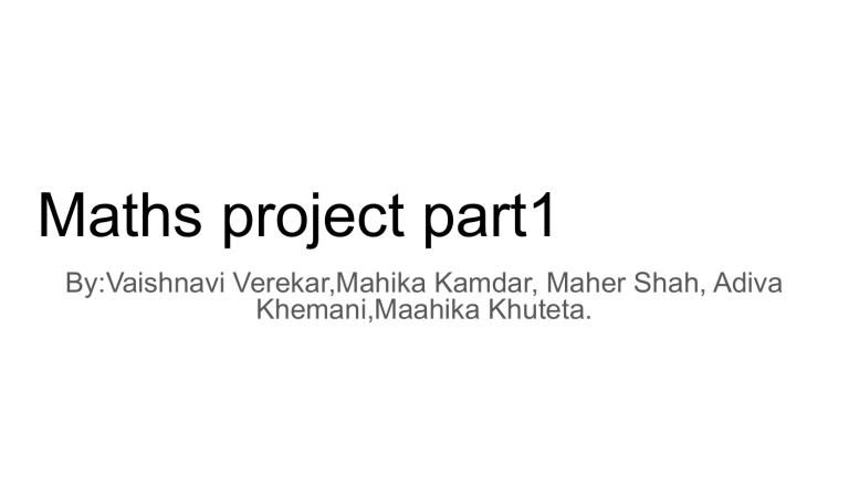 Maths Project: Data Analysis, Bearings, and Compound Measures
