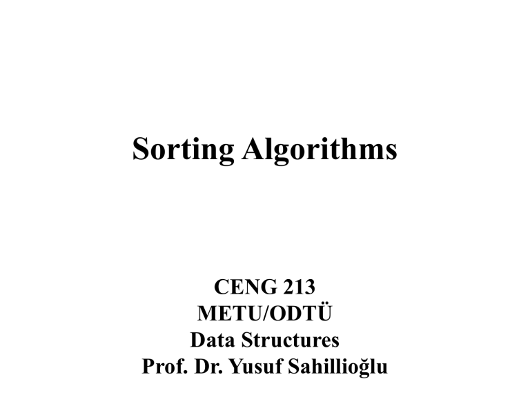 Sorting Algorithms: Selection, Insertion, Bubble, Merge, Quick Sort