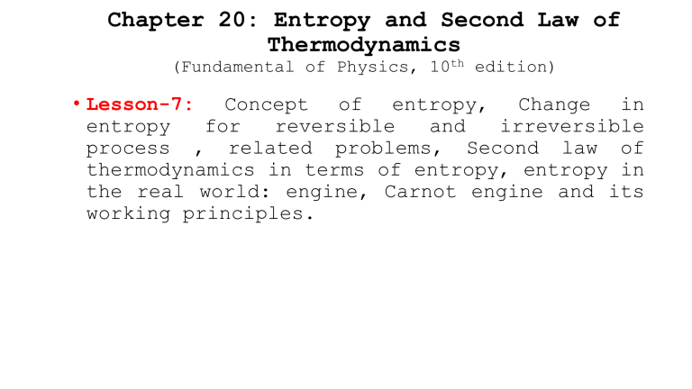 Entropy & Second Law of Thermodynamics: Physics Lesson 7
