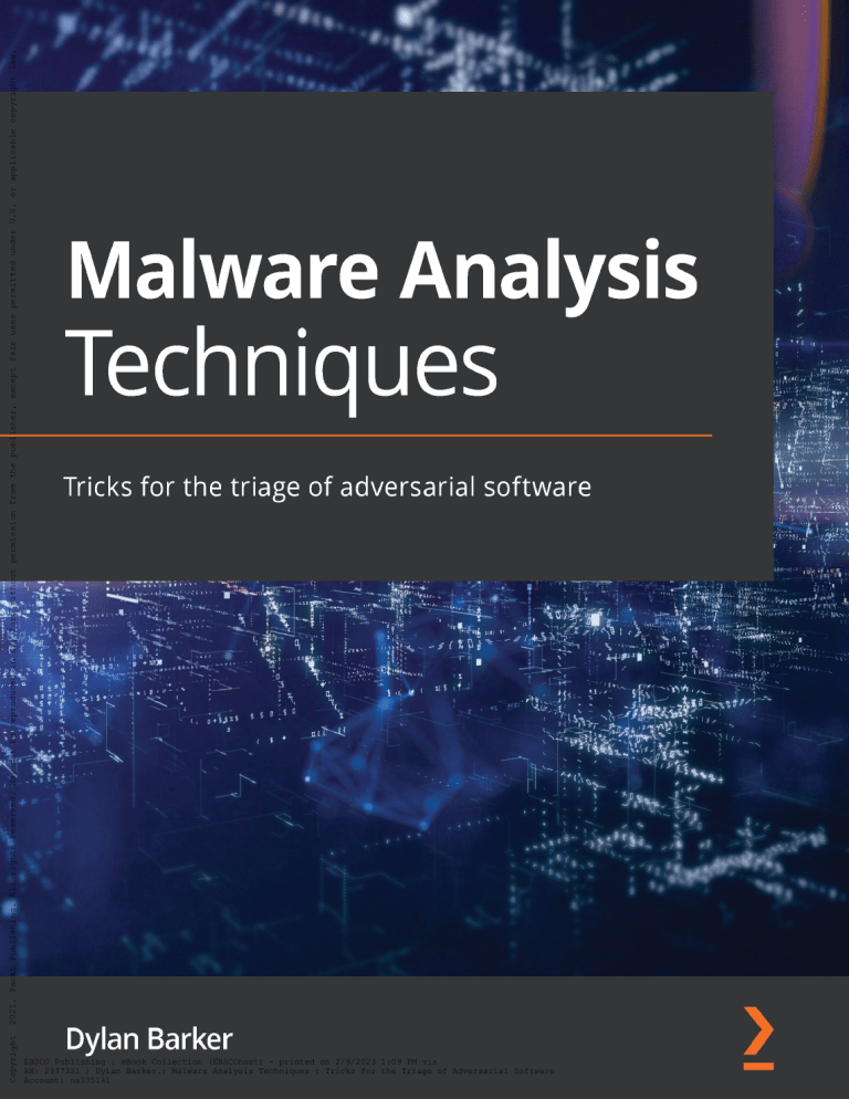Malware Analysis Techniques: Triage of Adversarial Software