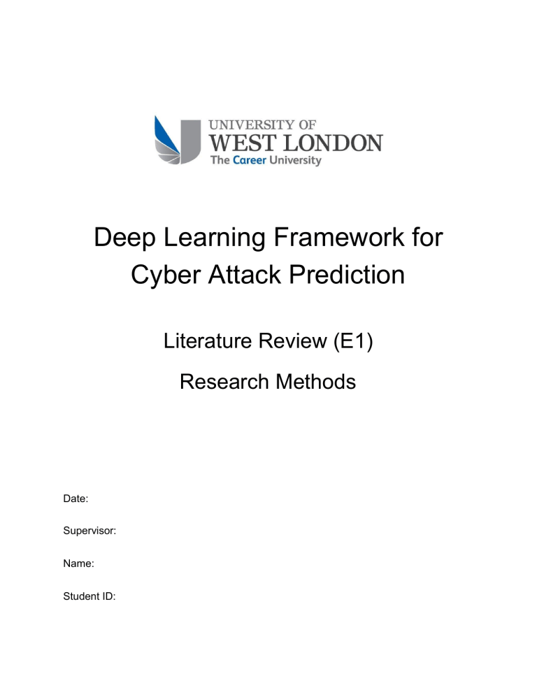 Deep Learning for Cyber Attack Prediction: Literature Review
