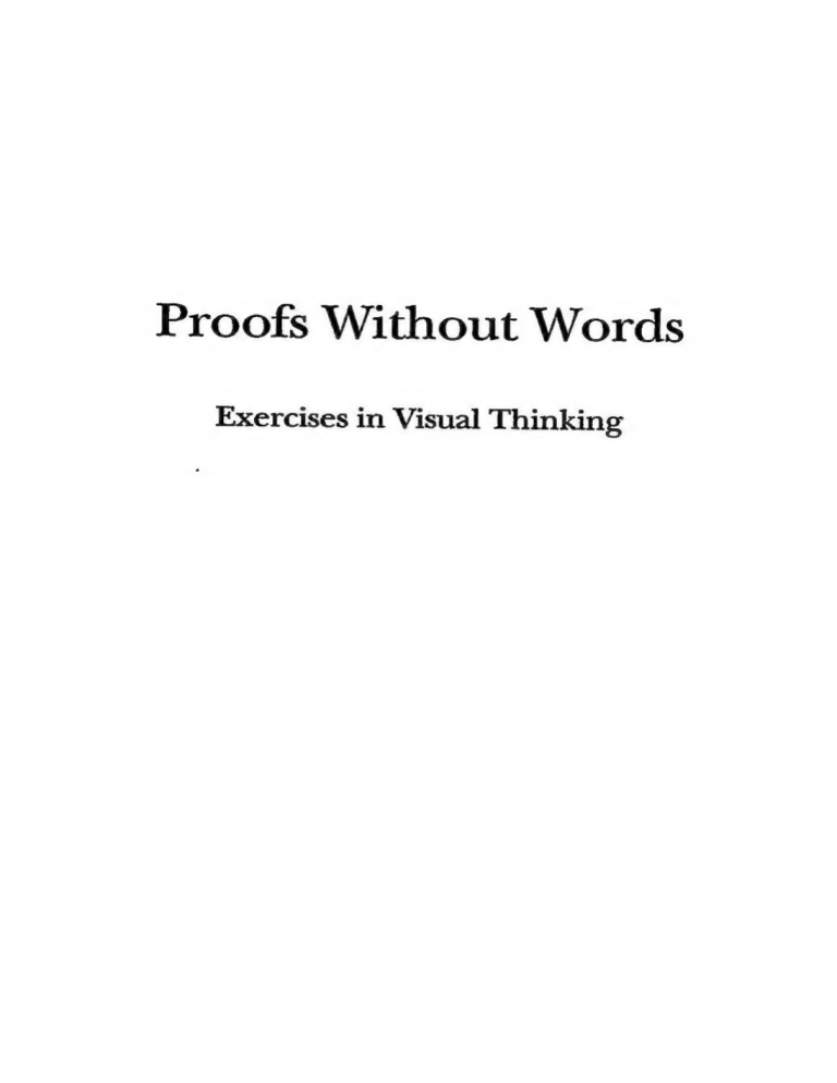 Proofs Without Words: Visual Math Exercises