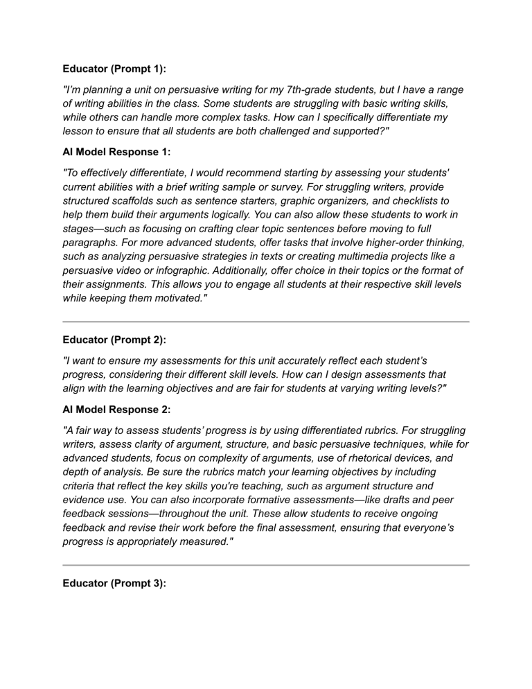 Persuasive Writing Lesson Plans for 7th Grade