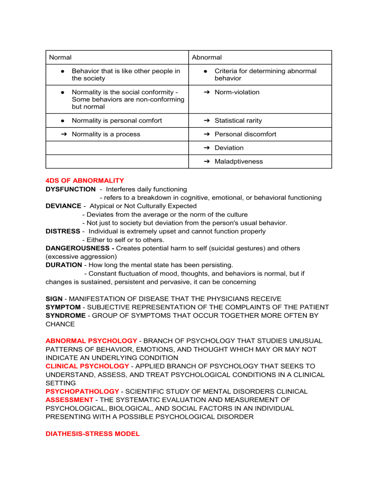 Abnormal Psychology: Definitions, Models, and Factors