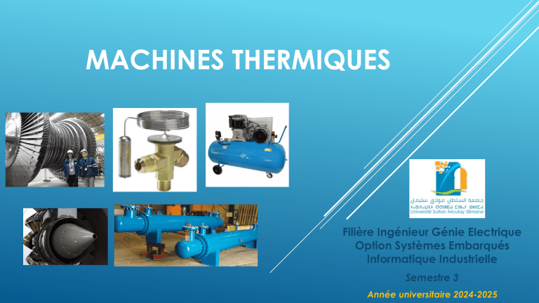 Machines Thermiques: Moteurs à Combustion Interne & Externe