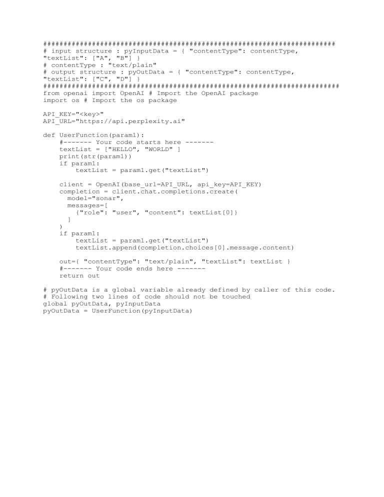 OpenAI API with Perplexity AI: Code Example