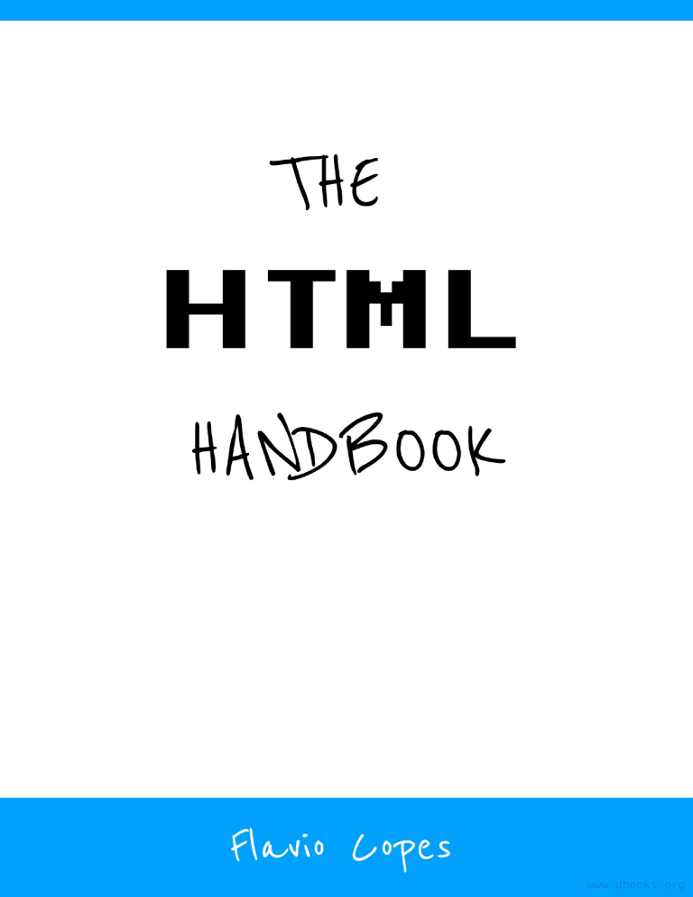 HTML Handbook: Learn HTML Basics to Advanced Topics