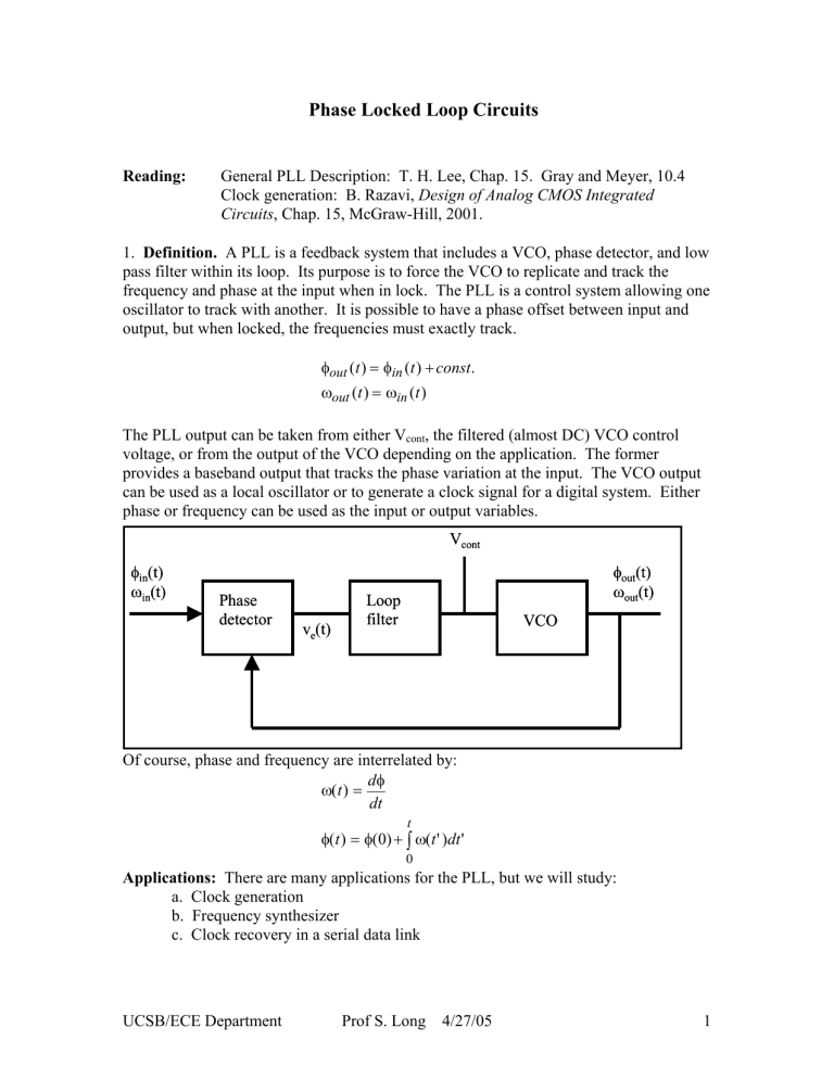 Phase Locked Loop Circuits: Definition, Components & Dynamics