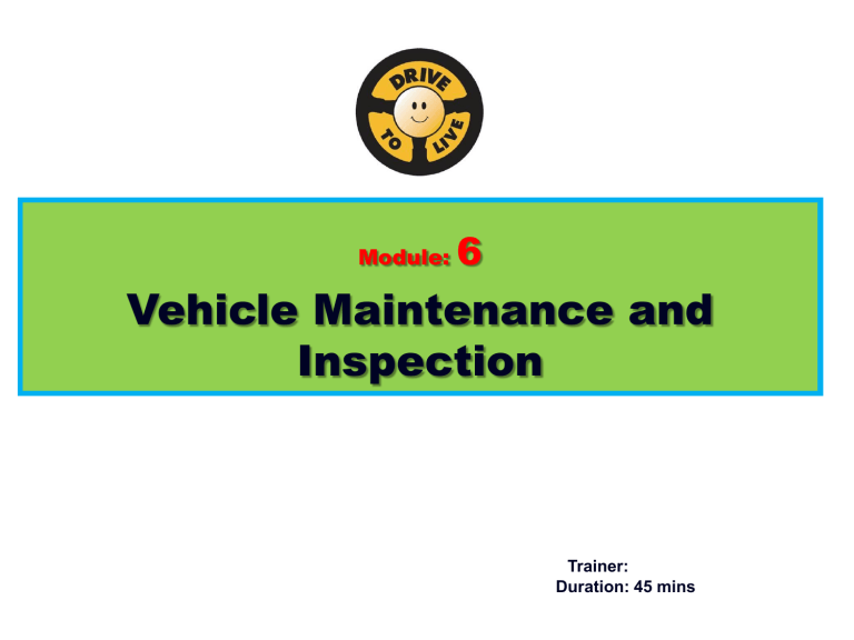 Vehicle Maintenance & Inspection Training