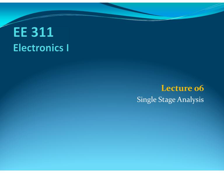 Single Stage Amplifier Analysis: CE & CC Configurations