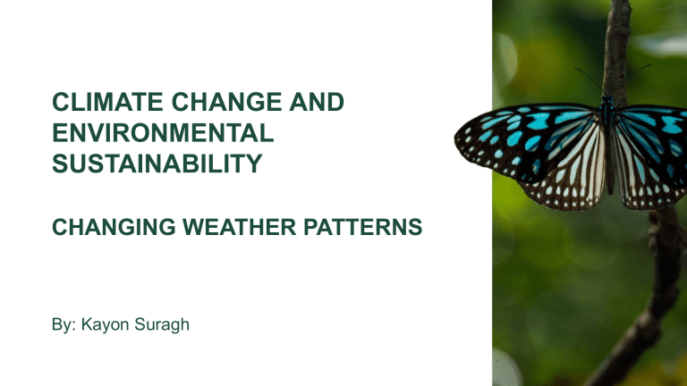 Climate Change & Weather Patterns: Presentation