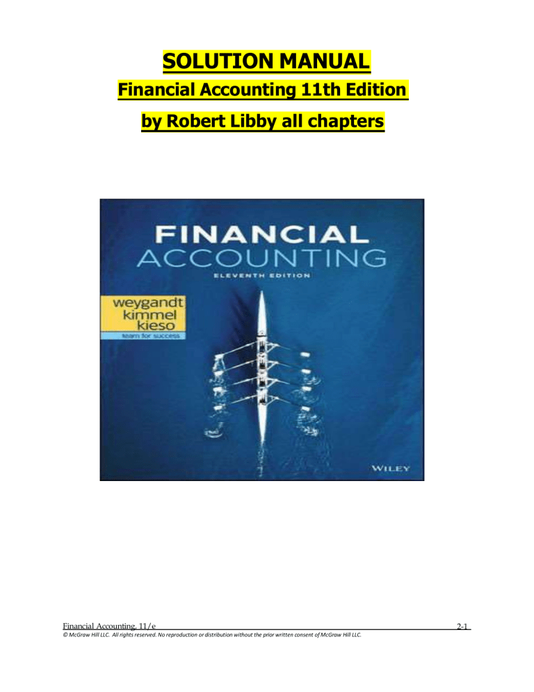 Financial Accounting 11th Edition Solution Manual