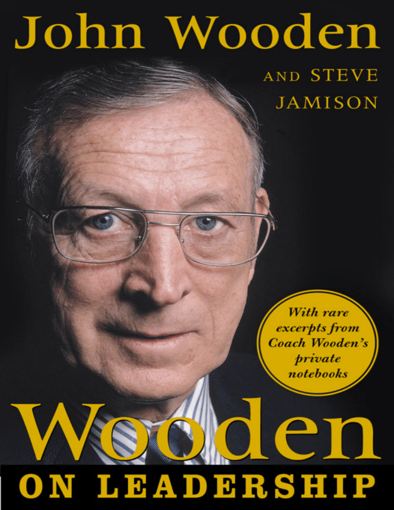 Wooden on Leadership: John Wooden's Success Principles