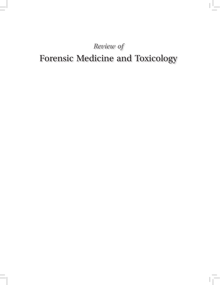 Forensic Medicine & Toxicology Review: MCQs & Clinical Aspects
