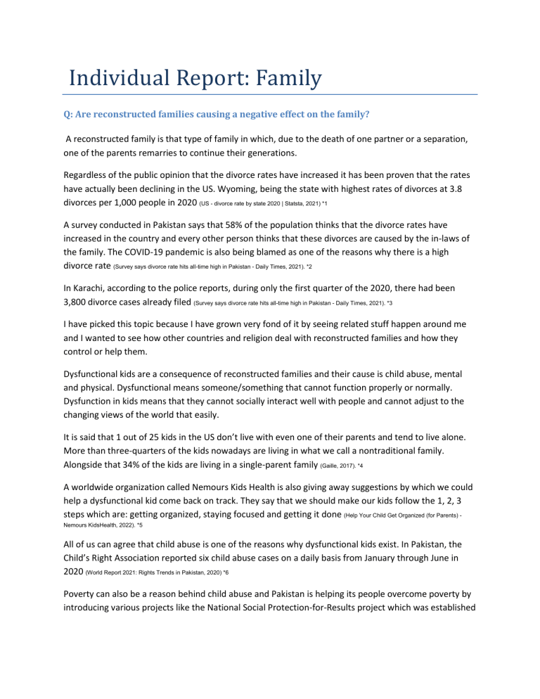 Reconstructed Families: Negative Effects & Solutions