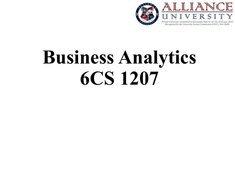 Business Analytics: Introduction & Key Concepts