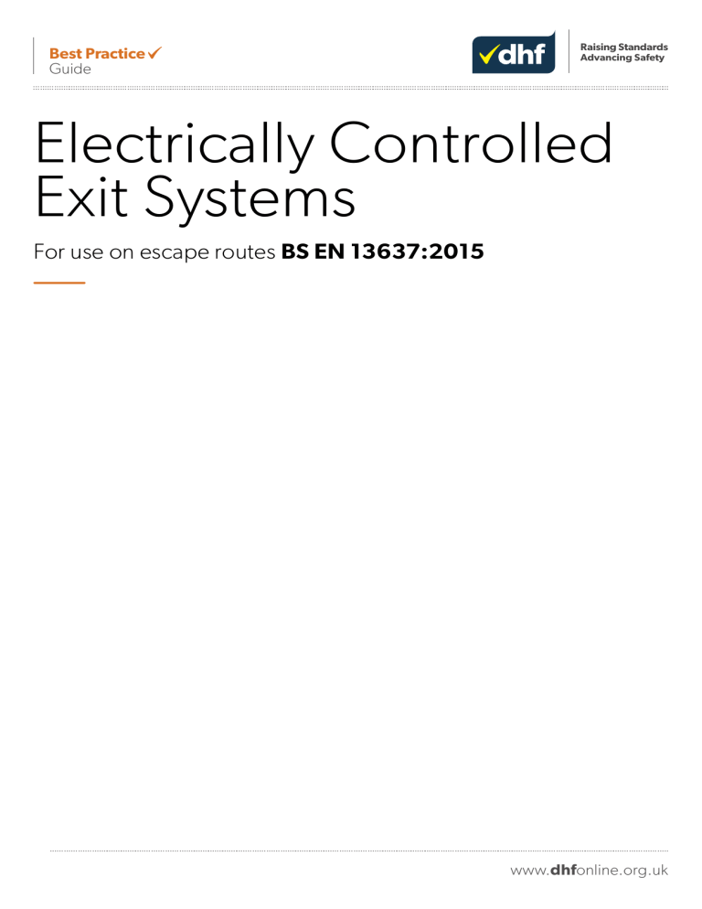 Electrically Controlled Exit Systems: BS EN 13637 Guide