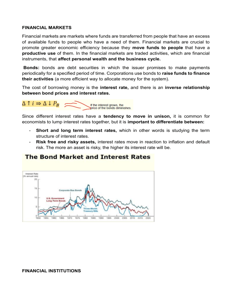 Financial Markets, Institutions & Monetary Theory Notes