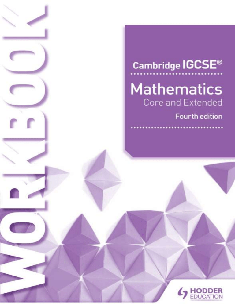 Cambridge Igcse Mathematics Workbook Core And Extended