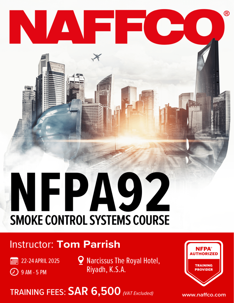 NFPA 92 Smoke Control Systems Course - Riyadh, April 2025